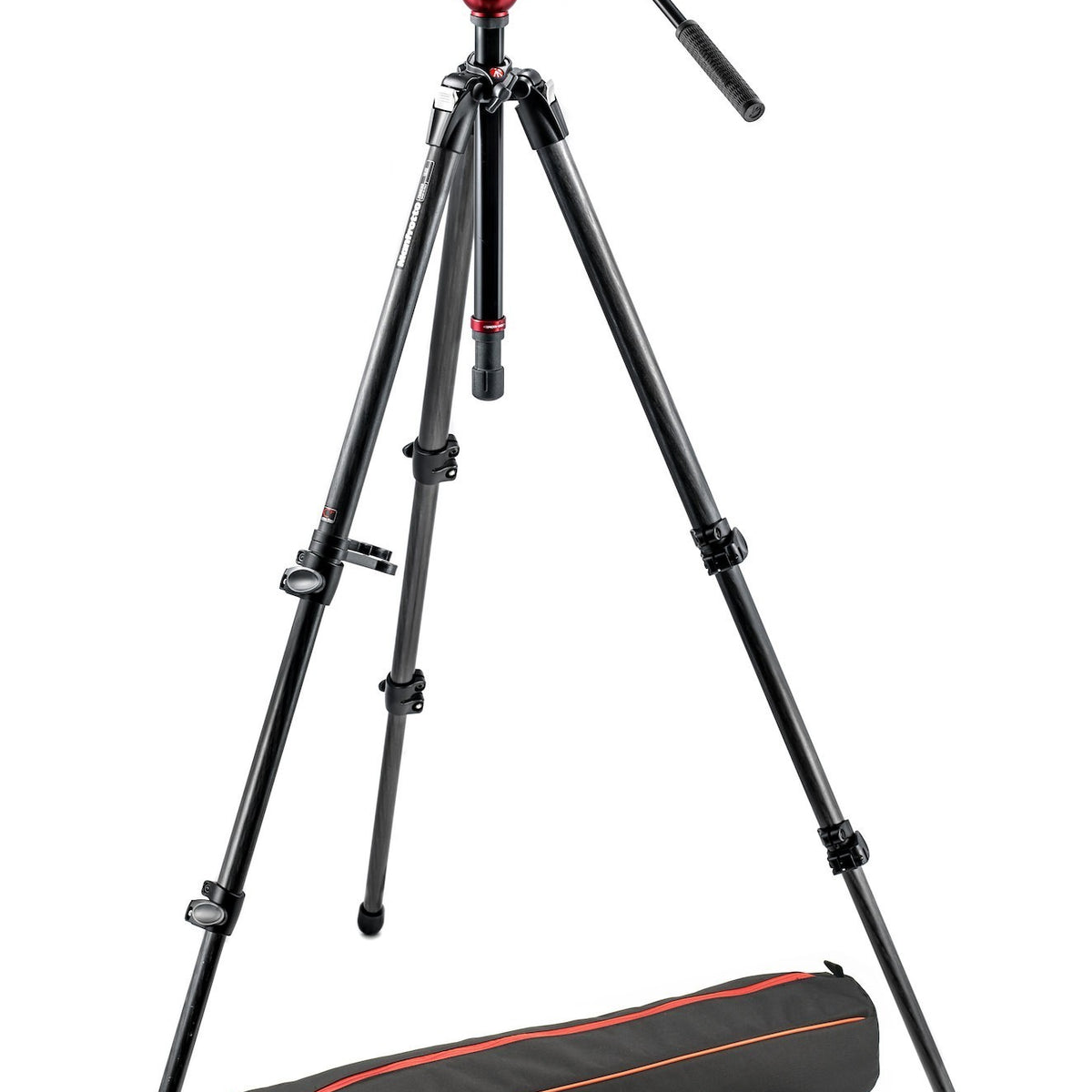 Manfrotto MVH-500AH Fluid Head with 755CX3 MagFibre Tripod – Focus Camera