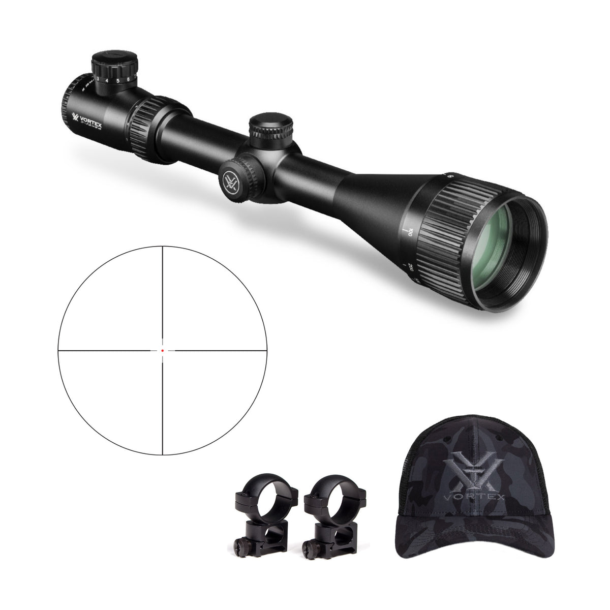 Vortex Crossfire II 3-12x56 AO Hog Hunter Riflescope with 30mm Riflesc ...
