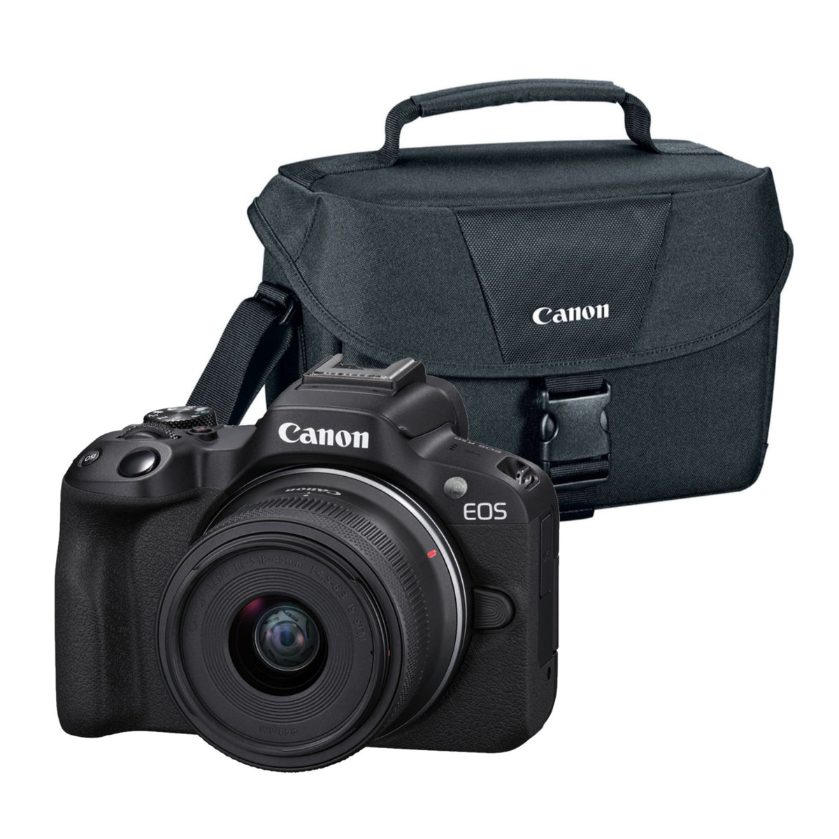 Canon EOS R50 Mirrorless Camera w/18-45mm Lens +Eos 200ES Shoulder Bag ...