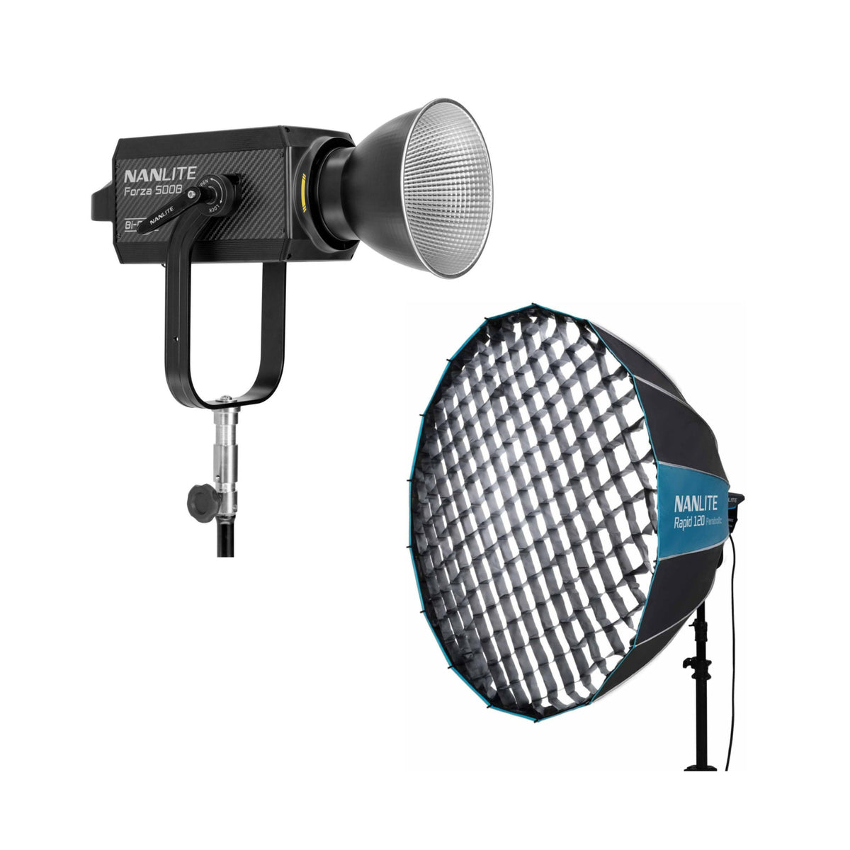 Nanlite Forza 500B II Bi-Color LED Monolight with 47-Inch Softbox Bund ...